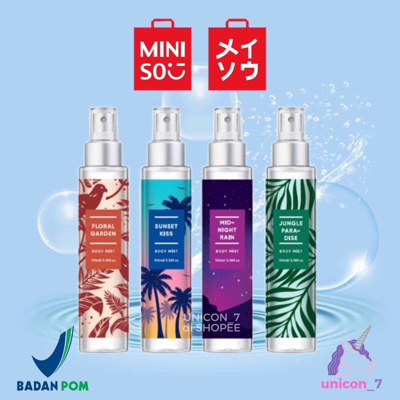 Jual ️ UNICON ️ [100 ml] Miniso official Body Mist 100ml Parfum ...