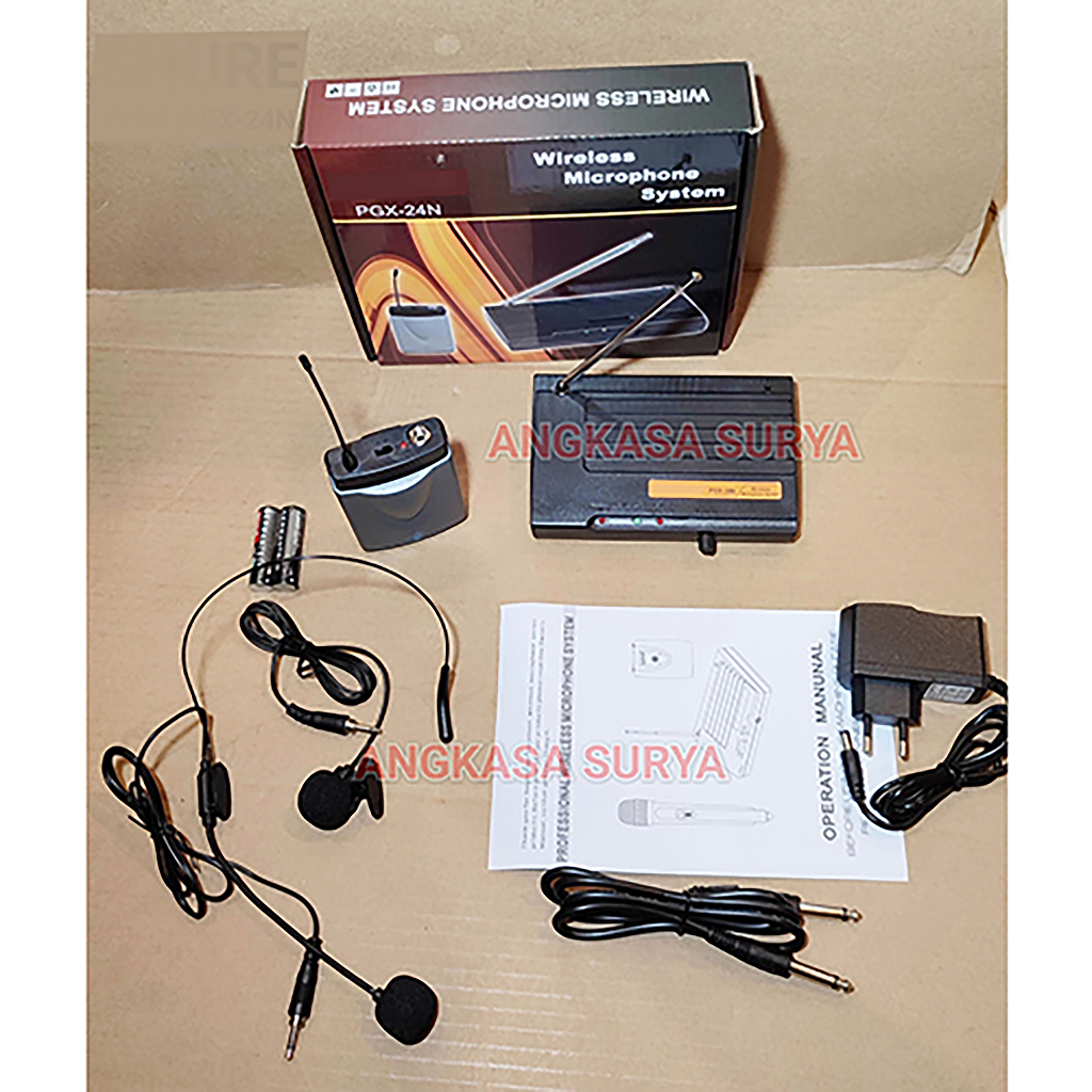 Jual Mic Wireless SH PGX24N PGX 24 Bando Jepit Headset Clip on 1 ...