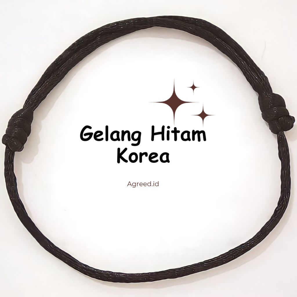 Jual Gelang Hitam Polos Pria Wanita Gelang Tali Hitam Korea 1.5mm ...
