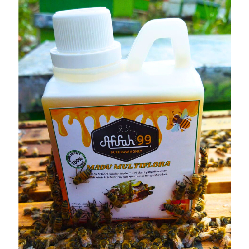 Jual Madu Murni Afifah 99 Nektar Bunga Multiflora 650gr (500 ml) Madu ...