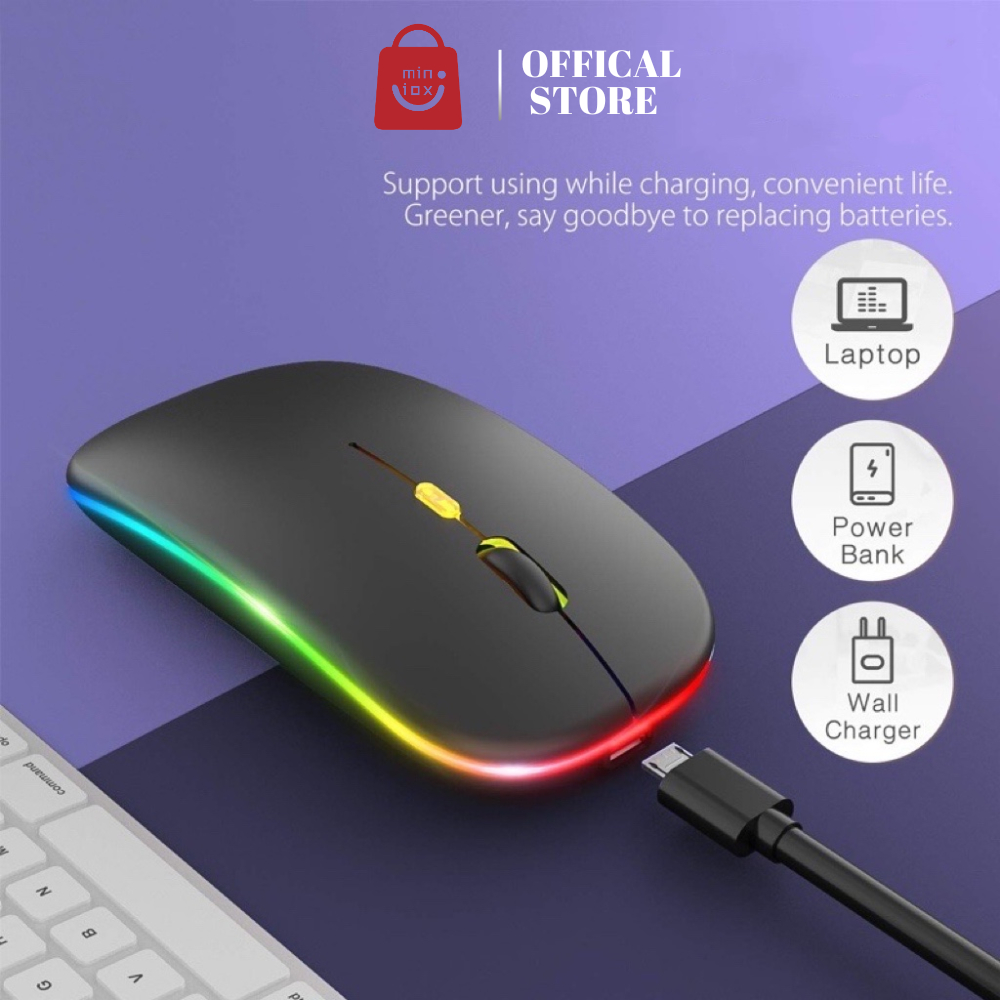 Jual Bluetooth Mouse Wireless Silent Rechargeable 2.4Ghz 1600DPI dengan ...