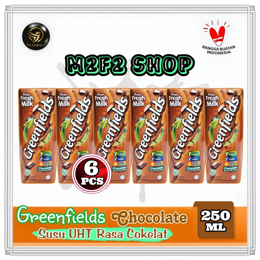 Jual Greenfields Susu Kotak UHT Chocolate Milk | Cokelat - 250 ml ...