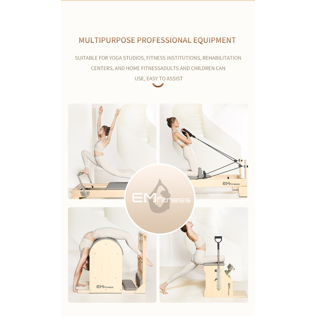 Jual EMFitness Alat Pilates Reformer Home Yoga Mat Training Spine ...