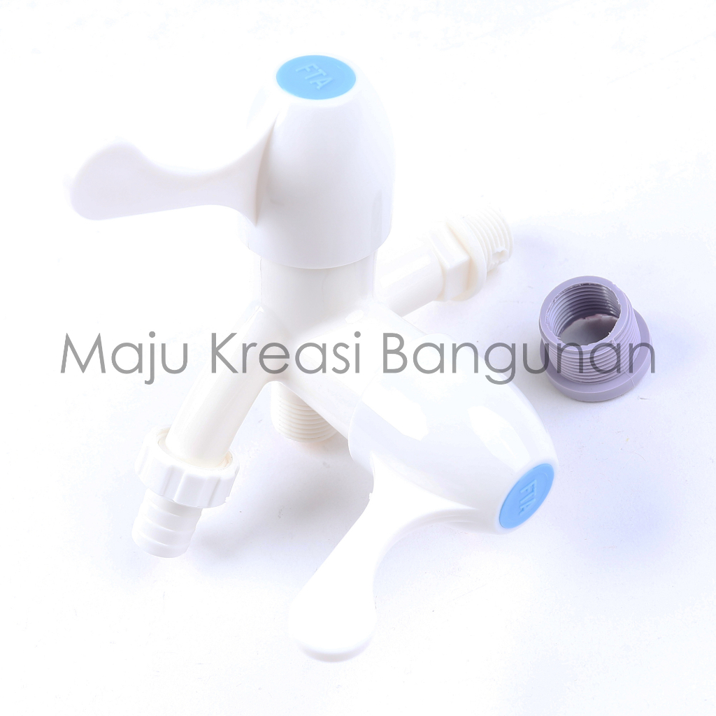 Jual Kran Cabang Engkol PVC Shower FTA Keran Air Double Plastik Hand ...