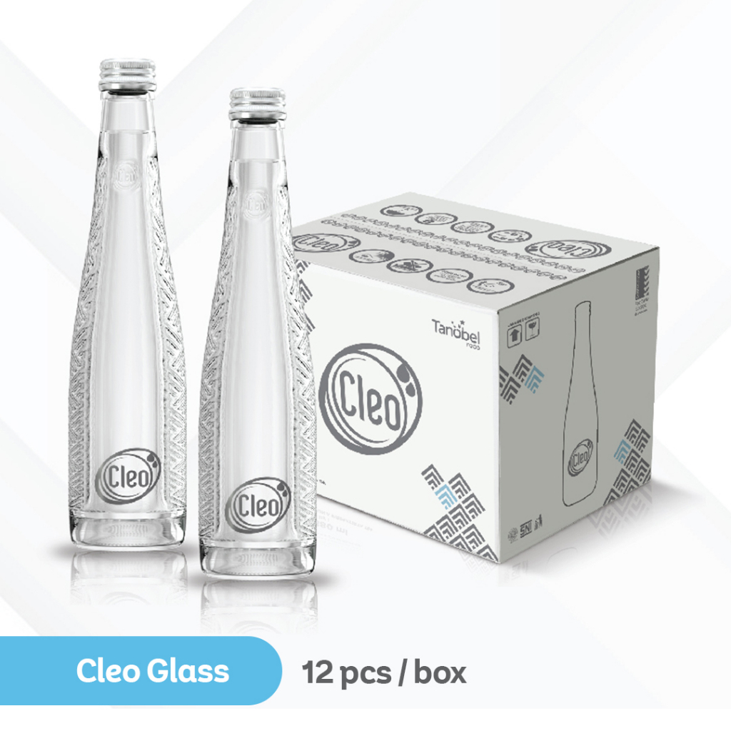 Jual Air Murni Cleo Glass 330ml (12 pcs) Box | Shopee Indonesia