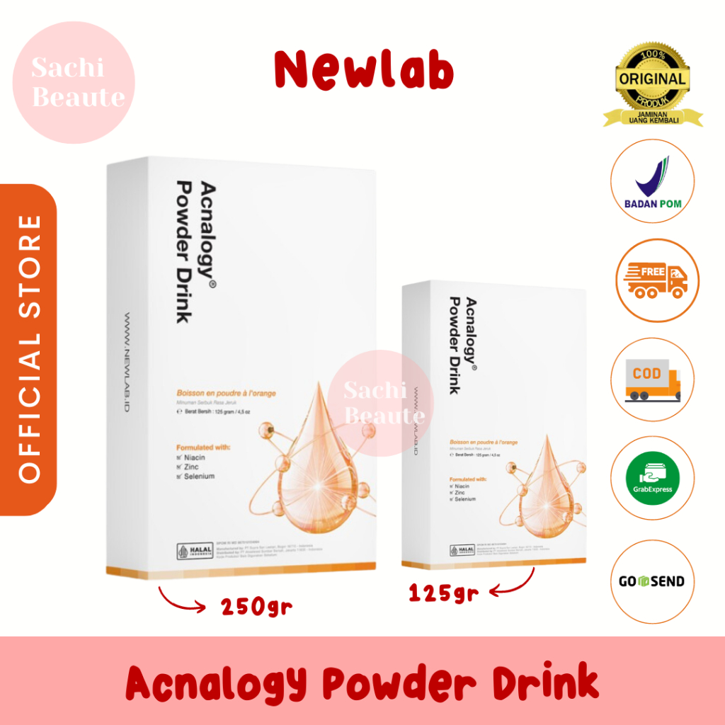 Jual Newlab Brightology Acnalogy Powder Drink Obat Minum untuk Jerawat ...