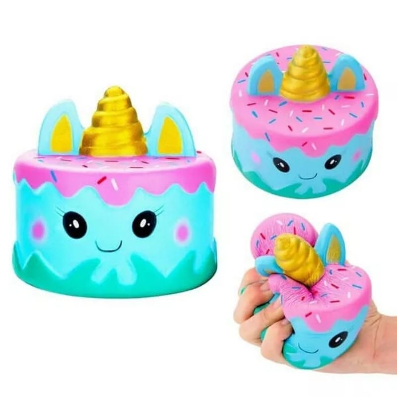 Jual Squishy Unicorn Cake Pink Blue Lucu Slow Rising | Squisy Sekuisi ...