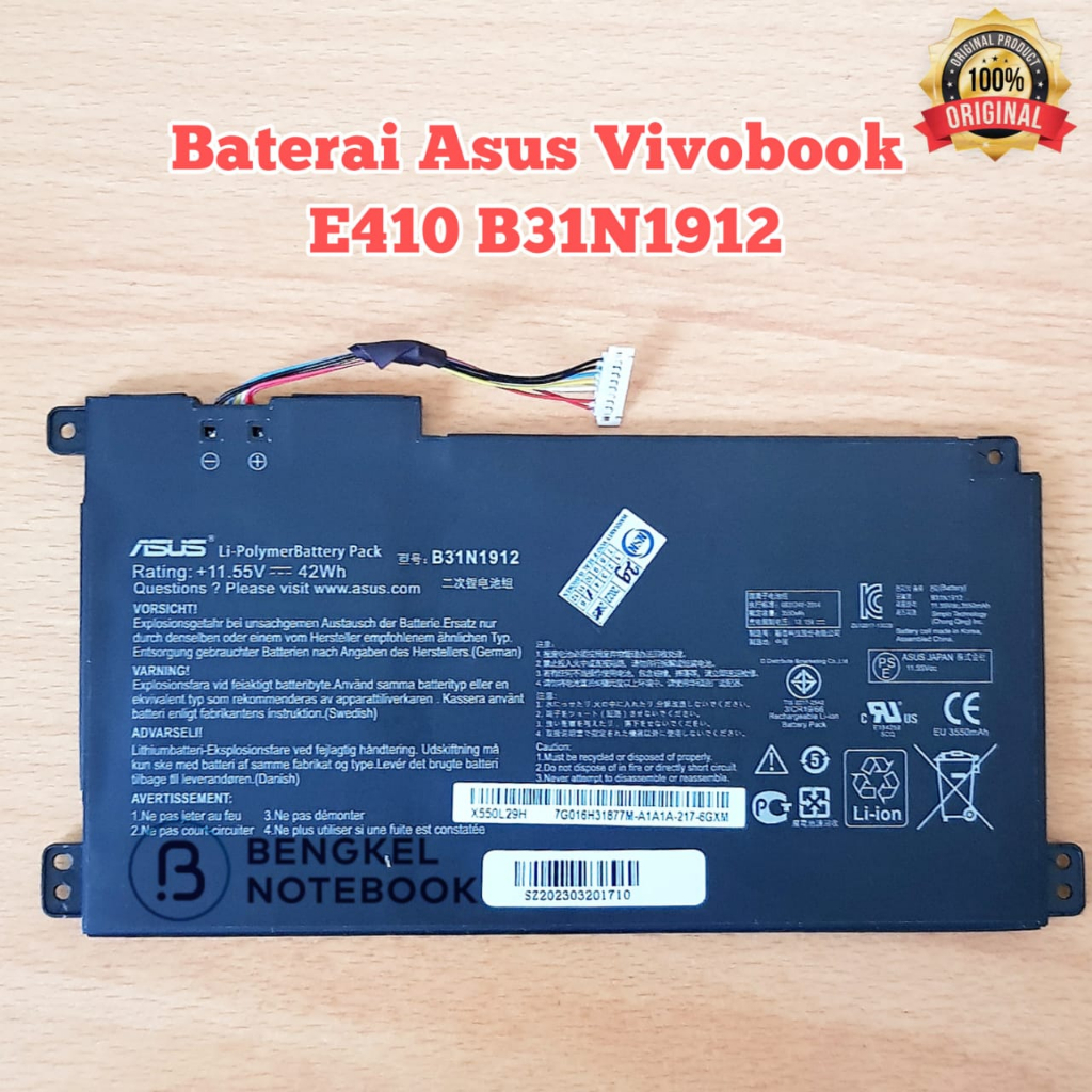 Jual Baterai Asus Asus Vivobook 14 E410 E410M E410MA E510MA B31N1912 C31N1912 | Shopee Indonesia