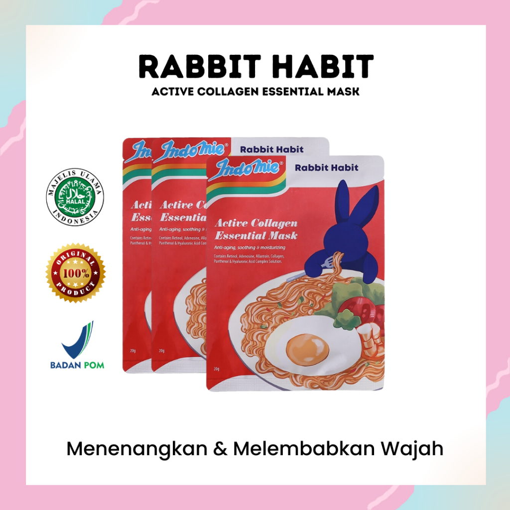 Jual Rabbit Habit Active Collagen Essential Mask 20gr (100% ORIGINAL ...
