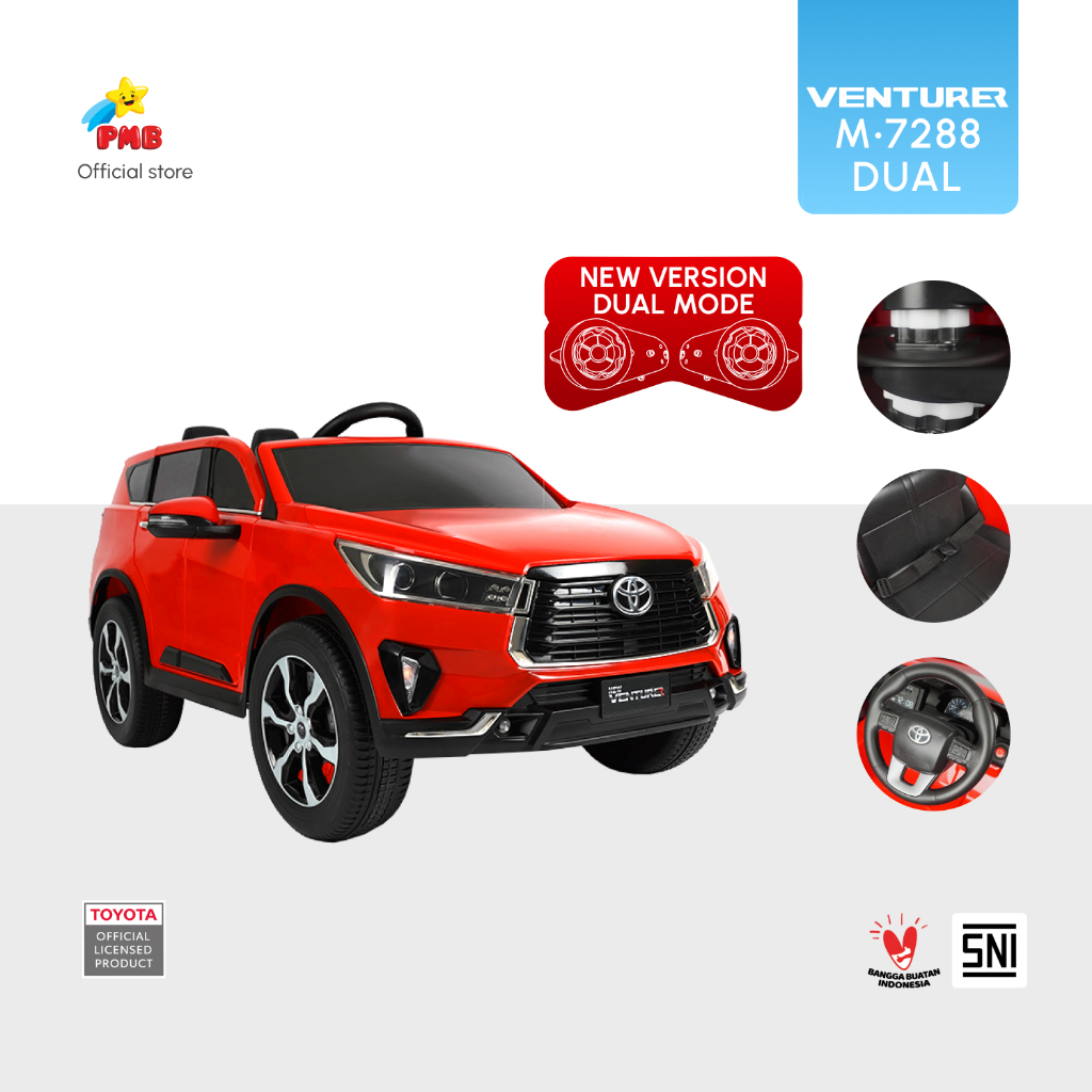 Jual Mainan Anak Mobil Aki Toyota Innova Venturer M7288DUAL – PMB TOYS ...