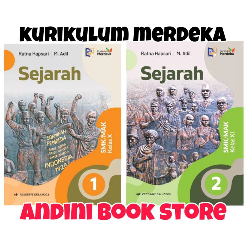 Jual BUKU SEJARAH KELAS 10 11 SMK/MAK ERLANGGA KURIKULUM MERDEKA | Shopee Indonesia