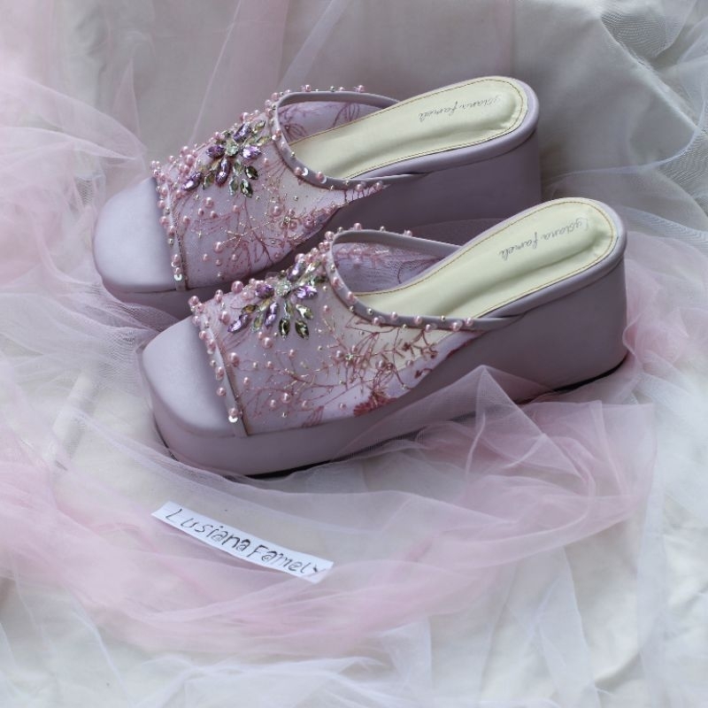 Jual RYUJIN I sepatu wedding warna LILAC model sepatu wedges untuk ...