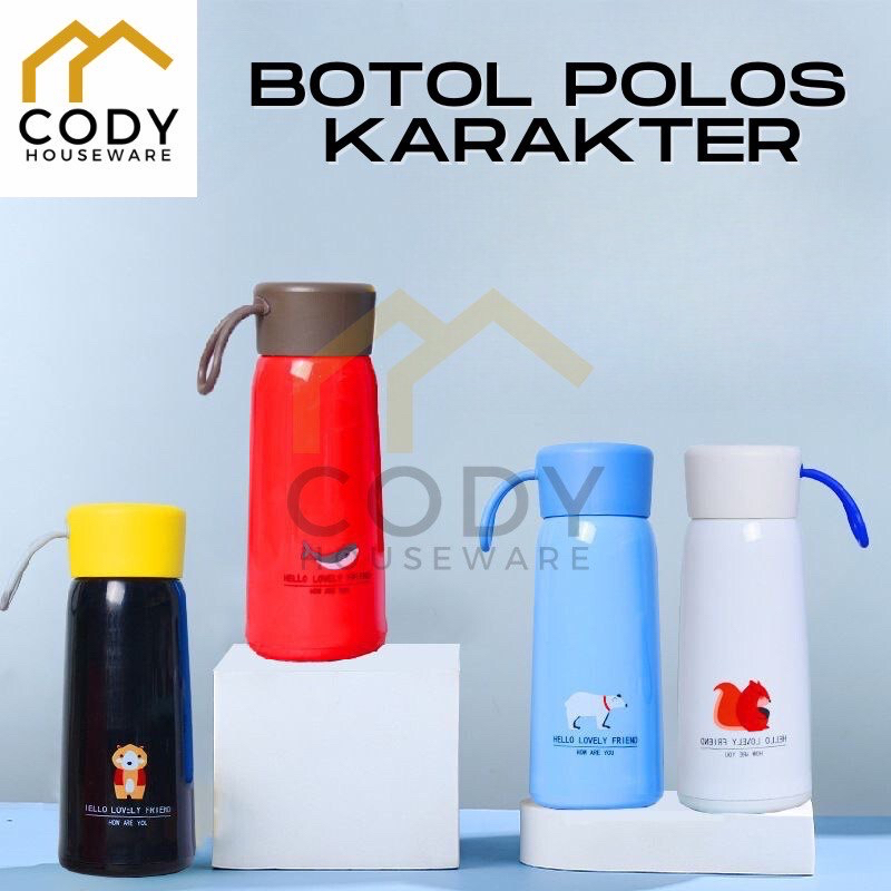 Jual CODY Botol Polos Karakter HELLO LOVELY FRIENDS Botol Tumbler Kaca ...