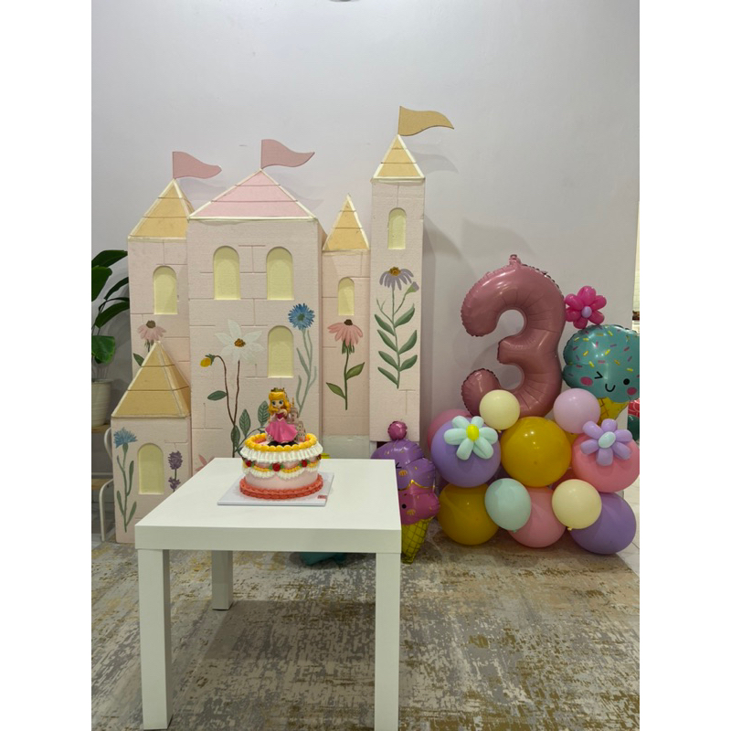 Jual Backdrop ulang tahun anak castle istana princess disney | Shopee ...