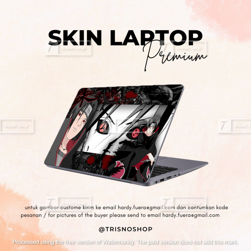 Jual Stiker Laptop | Skin Laptop | Itachi Uchiha + Laminasi | Shopee ...