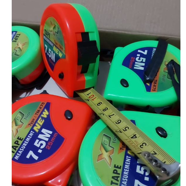 Jual METERAN PVC AUTO SELF LOCK STOP OTOMATIS 7.5 METER/METERAN TUKANG ...