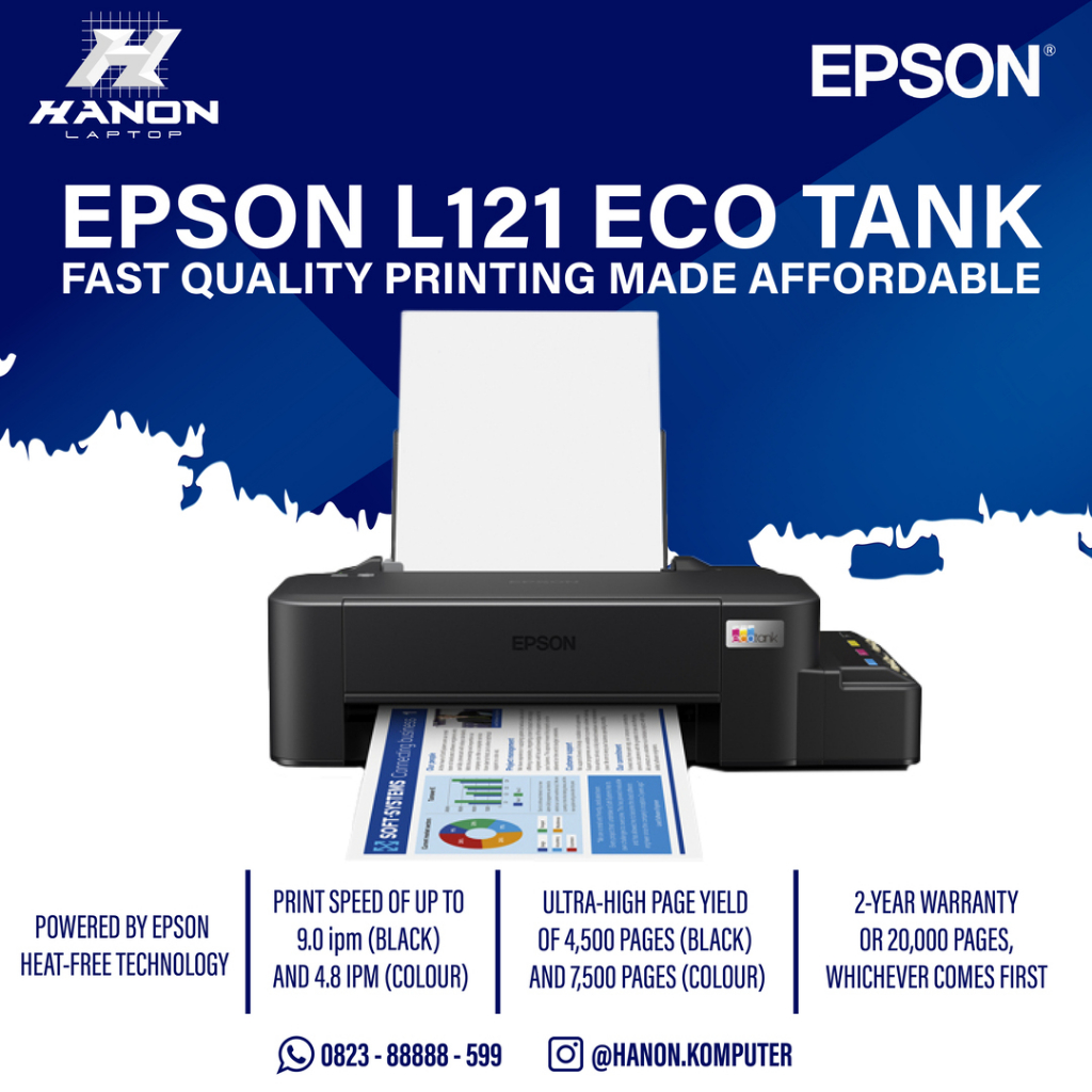 Jual Printer Epson L121 Ink Tank Infus Original Resmi (Hanya Bisa Print ...