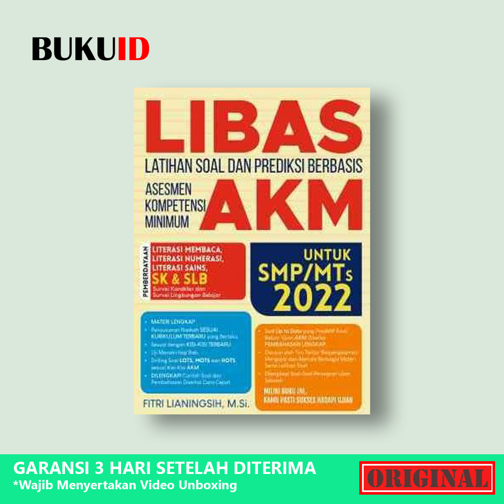 Jual Buku Libas AKM Latihan Soal Dan Prediksi Berbasis Asesmen Kompetensi Minimum Untuk SMP/MTs ...