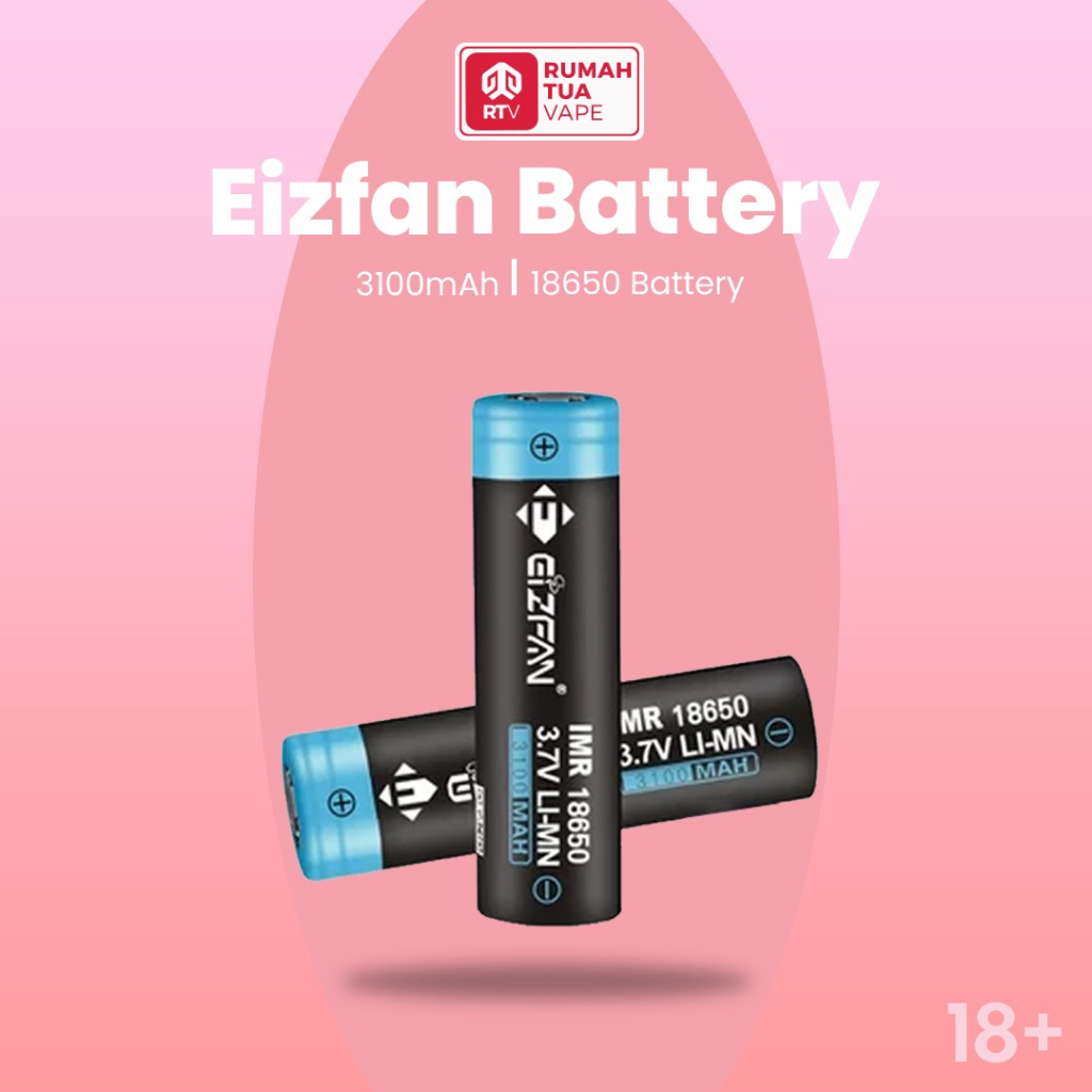 Jual EIZFAN BATTERY 18650 3100MAH VAPE BATTERY | Shopee Indonesia