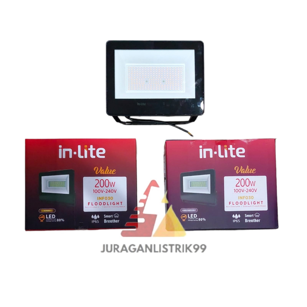 Jual INLITE - LAMPU SOROT FLOODLIGHT LED VALUE 200W 200 WATT INF030 | Shopee Indonesia