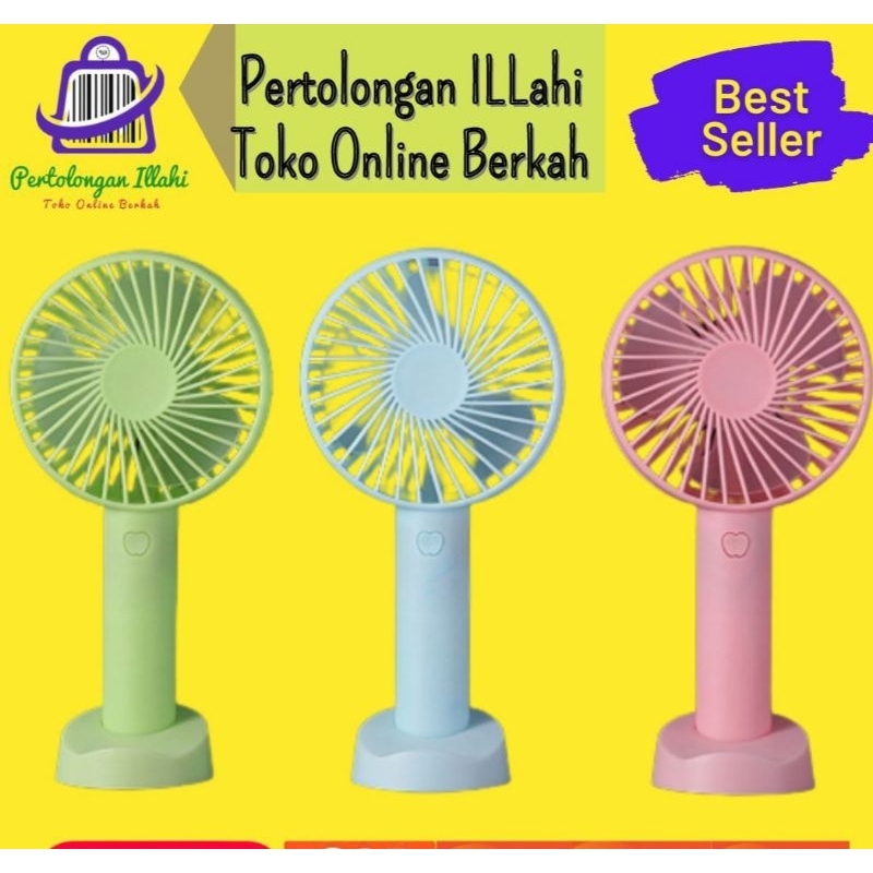 Jual kipas angin mini fan genggam berdiri portable ada dudukan bisa ...