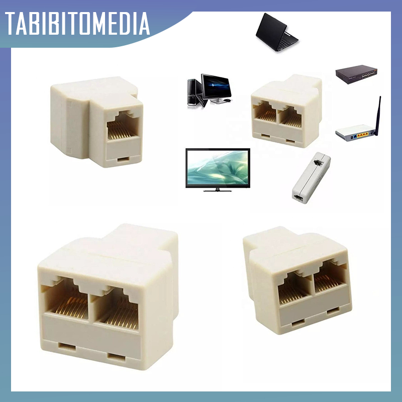 Jual Barrel RJ45 Splitter 1 To 2 Connector RJ45 Network Connector ...