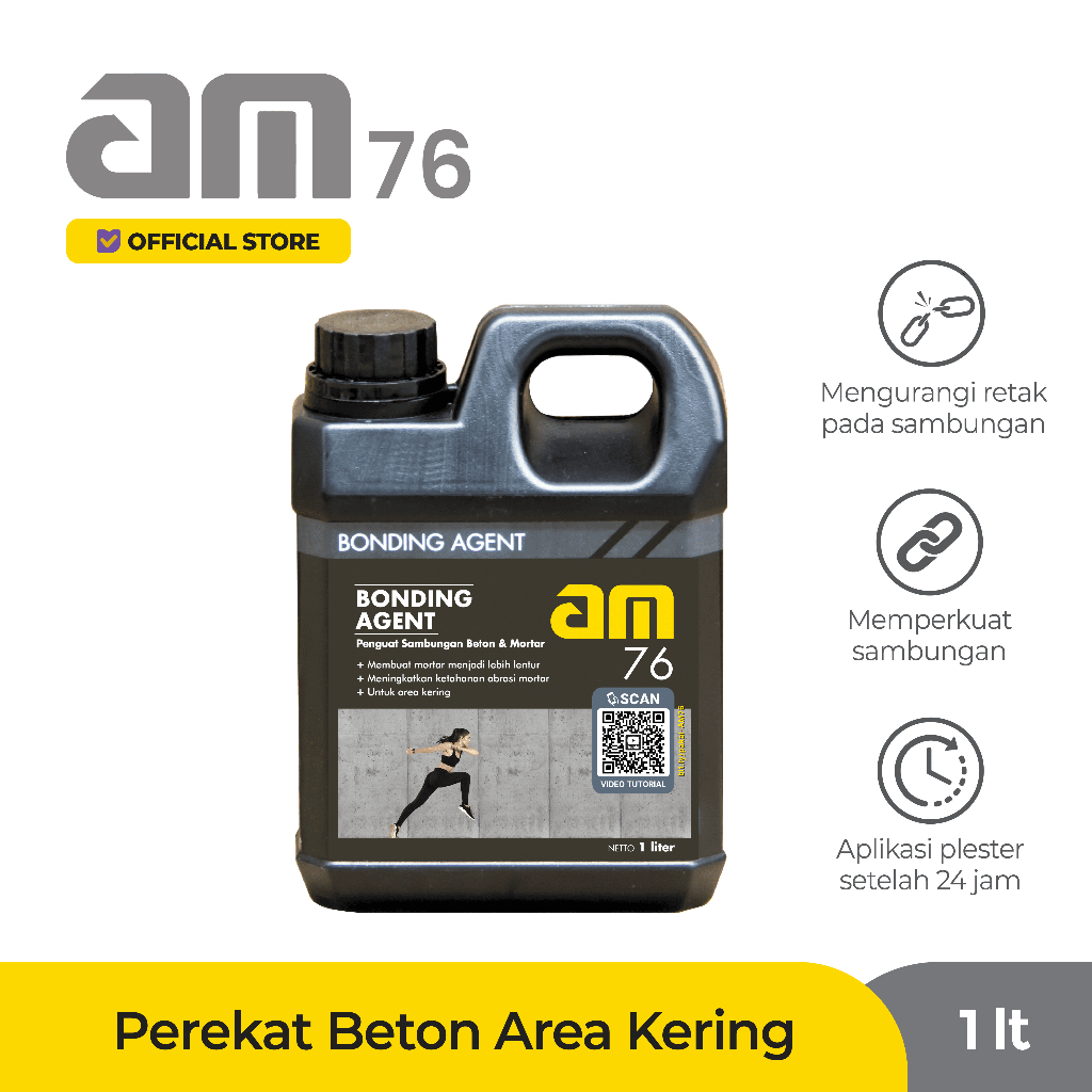 Jual AM Mortar AM 76 - Cairan Perekat Beton Area Kering kemasan 1L ...
