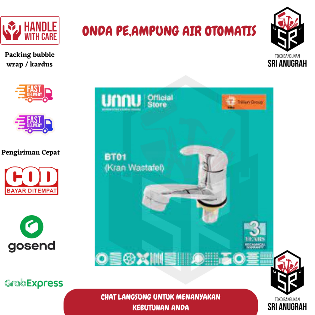 Jual Unnu Kran Wastafel BT01 Stainless Steel 1/2" | Shopee Indonesia