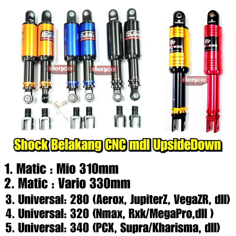 Jual shock belakang model upside down cocok untuk varisi nuovo pnp ...