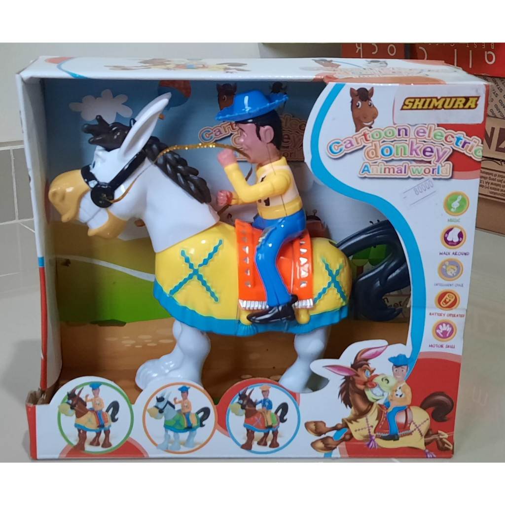 Jual Mainan Anak Keledai Cartoon Electric Donkey Animal World. Mainan ...