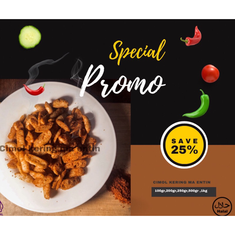 Jual Cimol Kering Ma Entin: Rasa Pedas dan Original, Kemasan Variatif ...