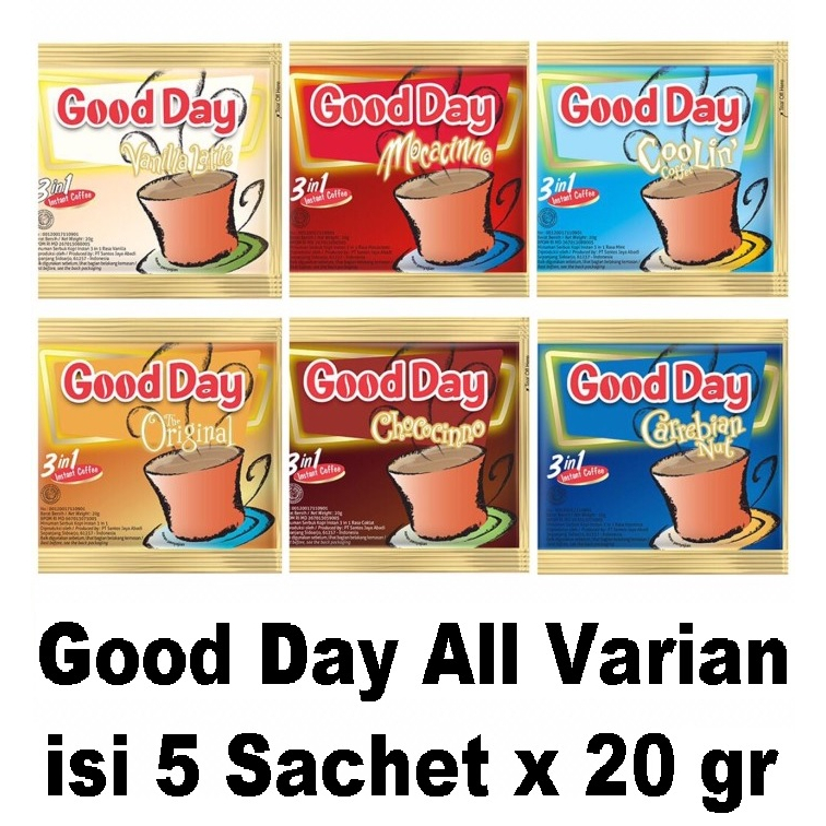 Jual Good Day isi 5 Sachet x 20 gr All Varian | Shopee Indonesia