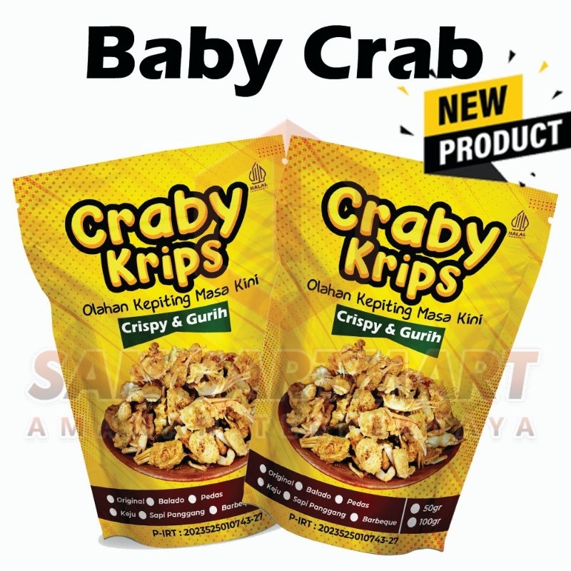 Jual BABY CRAB, OLAHAN KEPITING CRISPY, MURAH, HALAL, BABY KEPITING ...