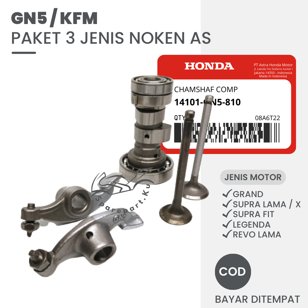 Jual GN5 PAKET NOKEN AS GRAND HONDA + PLATUK KLEP + KLEP SET SUPRA X ...