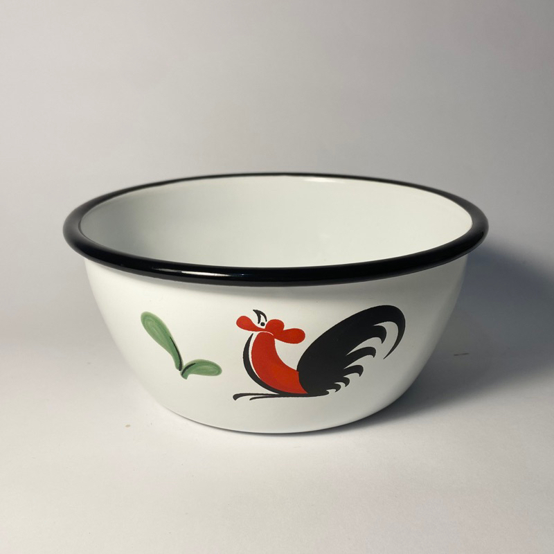 Jual Mangkuk Ayam Jago (bukan kaca) Enamel 13 cm | Mangkok Jadul Putih ...