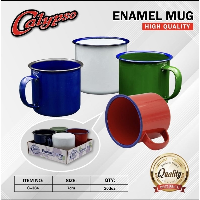 Jual Gelas Mug Kaleng Cangkir Enamel Calypso 7CM Warna Warni | Shopee ...