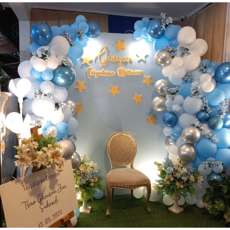 Jual dekorasi backdrop khitanan / sunatan / ulang tahun | Shopee Indonesia