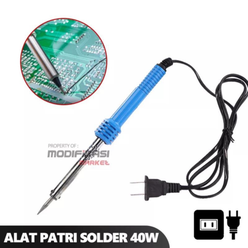 Jual Solder Listrik 40 Watt – Alat Patri Soldering Iron Tajam & Awet ...