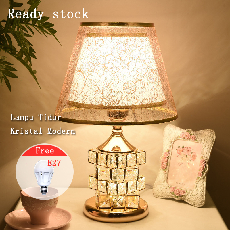 Jual Crystal Desk Lamp Lampu Tidur Aesthetic Lampu Meja Tidur Mewah ...