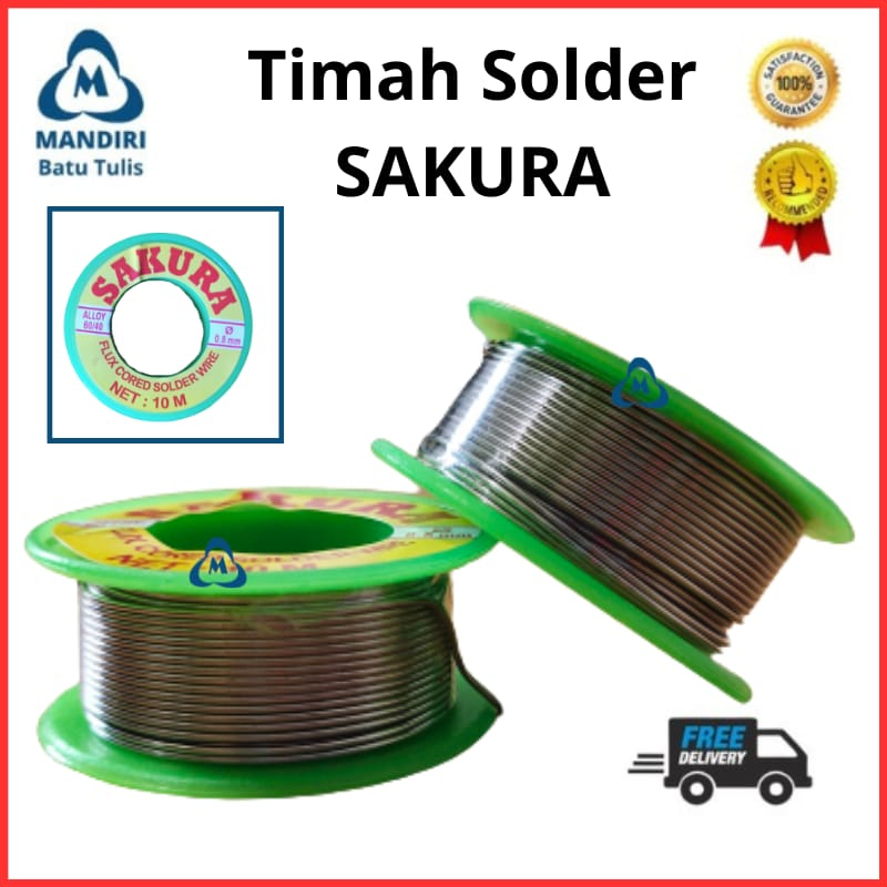 Jual Timah Solder SAKURA - Solder wire Timah Tenol Tinol 10meter 10m 0 ...