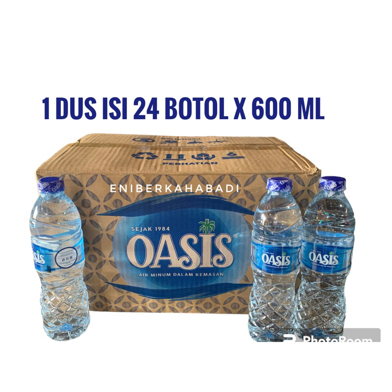 Jual oasis botol 600ml 1 dus isi 24 botol x 600ml (exp date 2026) | Shopee Indonesia