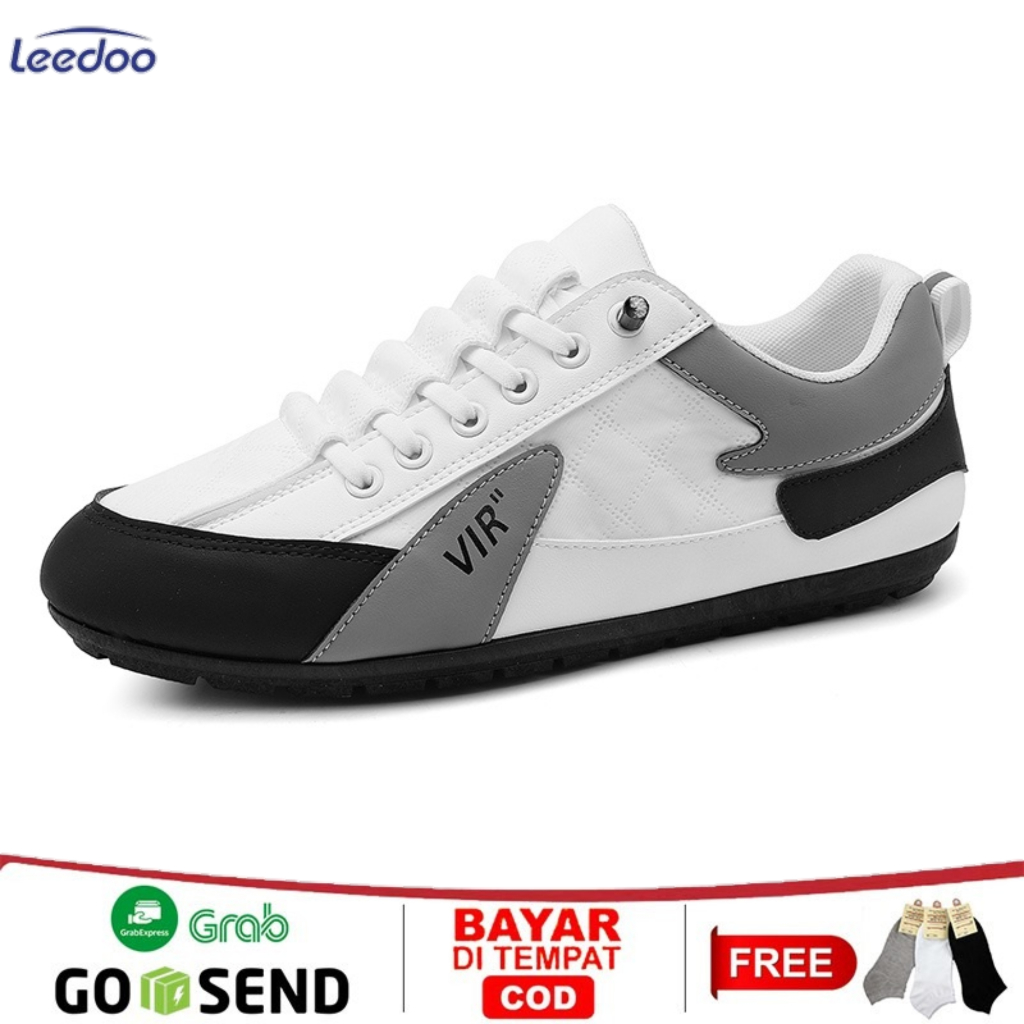 Jual Leedoo Sepatu Sneakers Putih Casual Sepatu Lari Cowok Kekinian Nyaman Sepatu Hangout MC122 ...