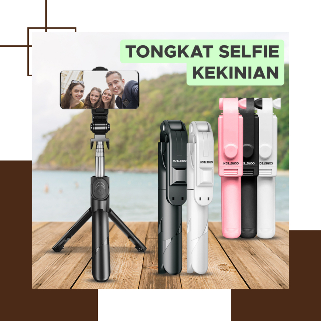 Jual Coretech Vector Tongsis Selfie Stick Tripod Bluetooth Remot ...