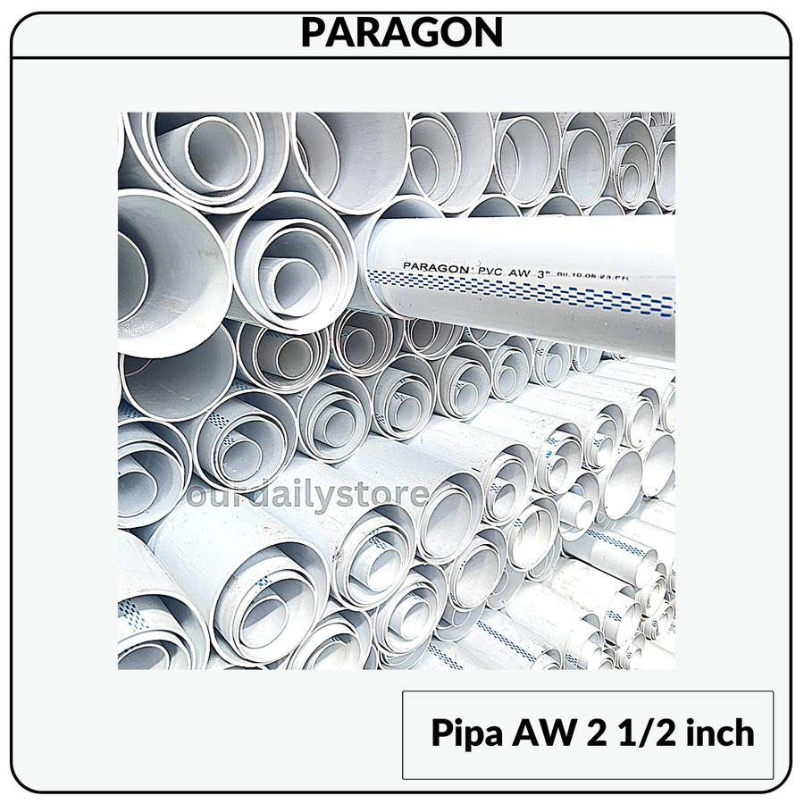 Jual Pipa PVC Air Bersih Paragon AW 2 1/2" 2.5 Inch 1 Batang PENGIRIMAN ...