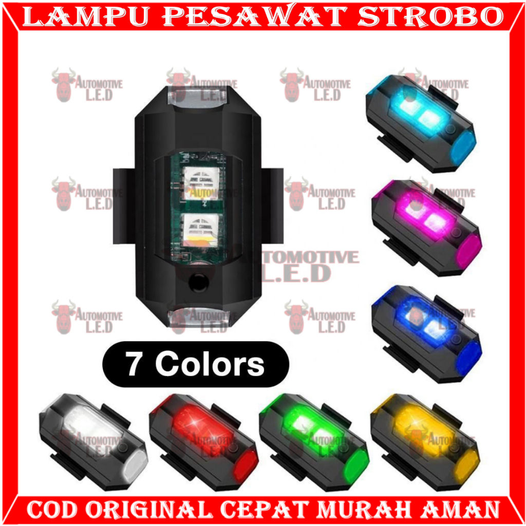 Jual Lampu Led Kedip Pesawat Rgb Led Aircraft Plane 7 Warna Usb Mobil