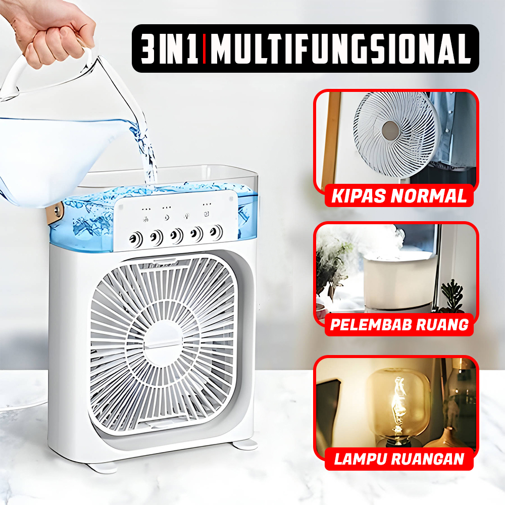 Jual Kipas Angin Mini Sejuk Ice Water Portable AC Mini 600ML ...