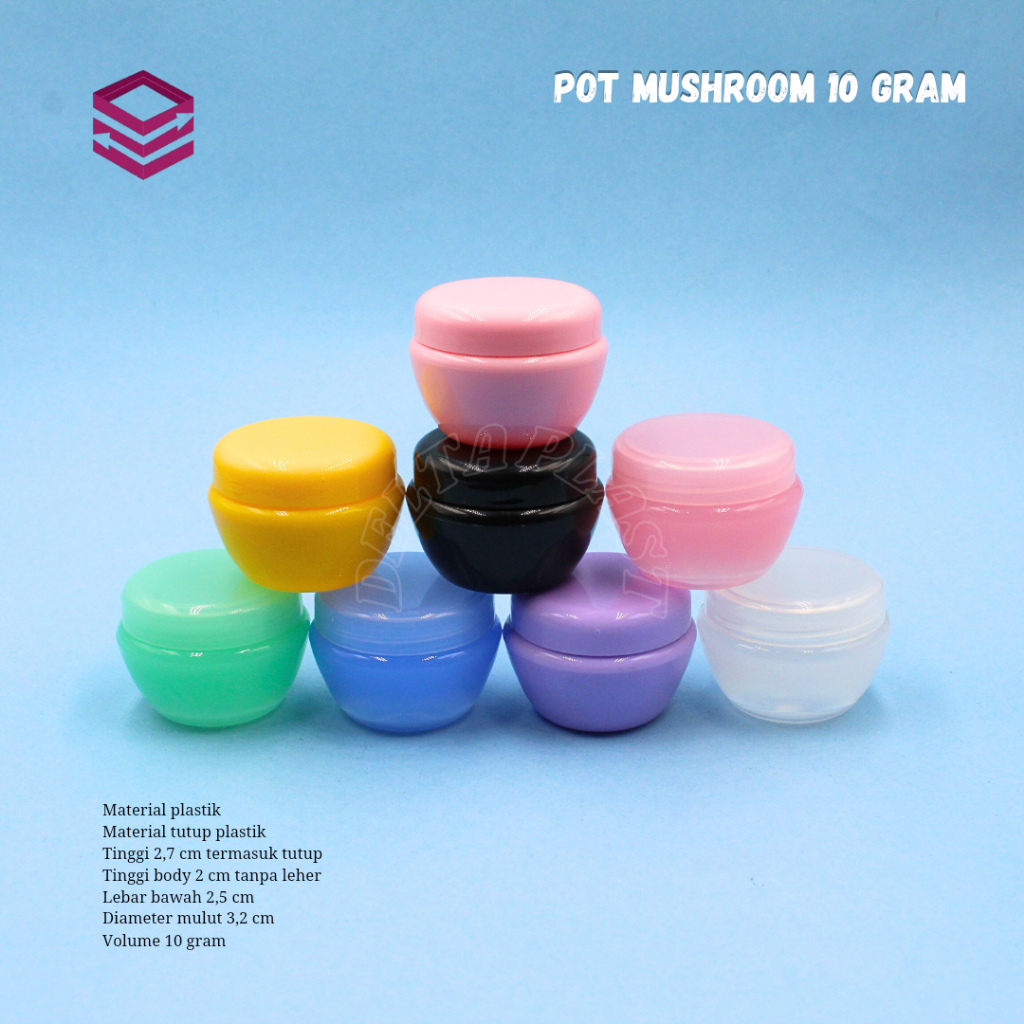 Jual Pot jar cream mushroom 10gr / Pot cream 10gr | Shopee Indonesia