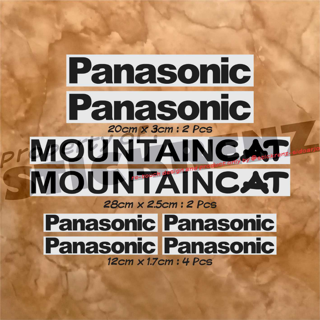 Jual Cutting Sticker Stiker Frame Sepeda Panasonic Mountaincat 01 ...