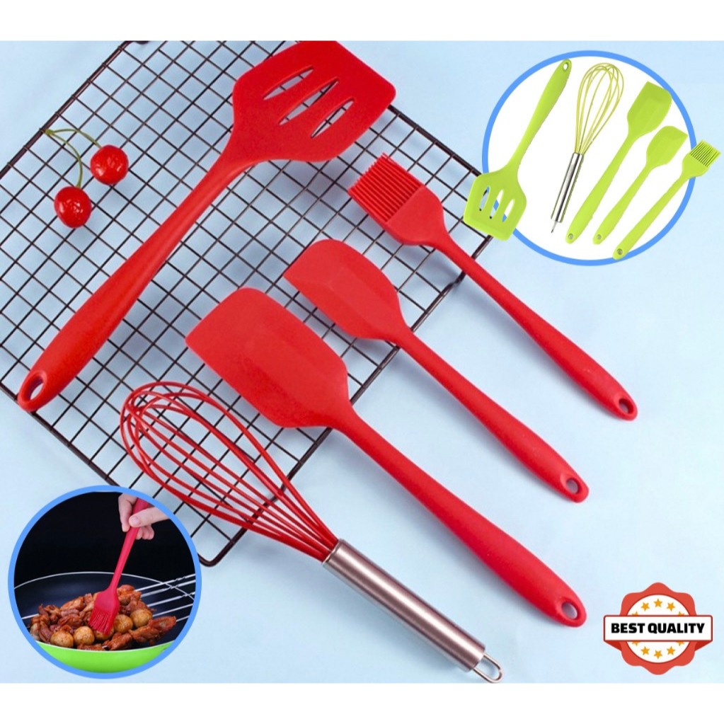 Jual LRMS Spatula Set Peralatan Masak Sutil Silikon Non Stick Cooking ...