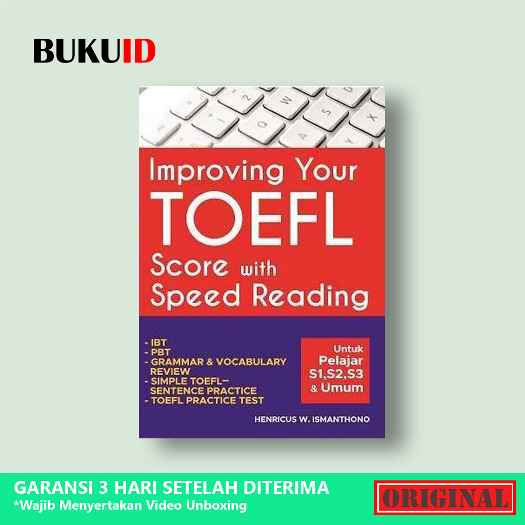 Jual Buku Improving Your TOEFL Score With Speed Reading | Shopee Indonesia Jual Buku Improving Your TOEFL Score With Speed Reading | Shopee Indonesia